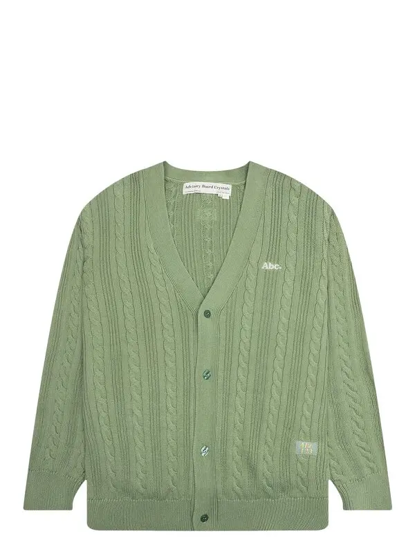 ADVISORY BOARD CRYSTALS Cableknit Cardigan - Green