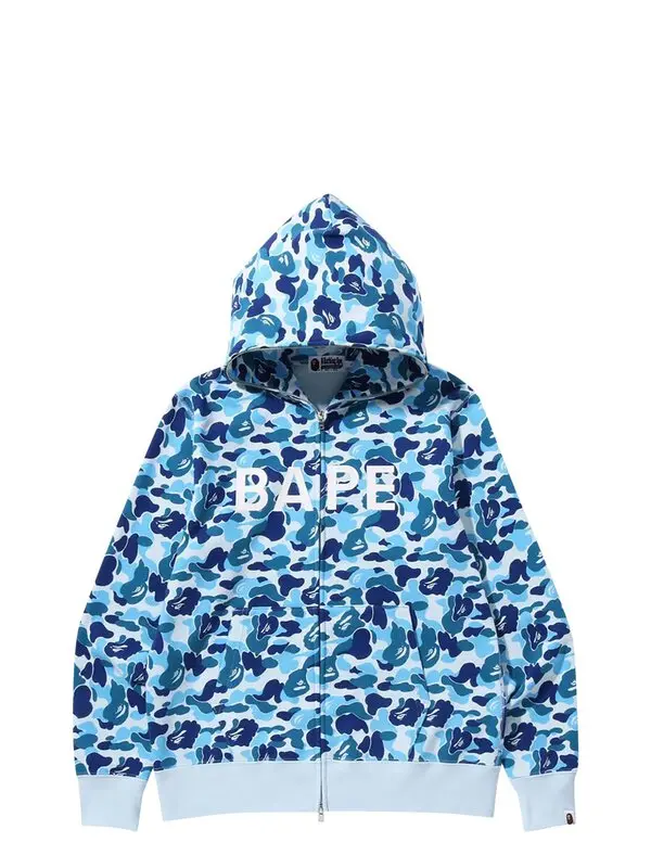 A BATHING APE Abc Camouflage Full Zip Hoodie - Blue