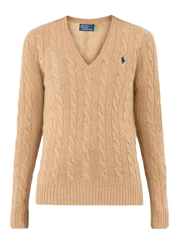Polo Ralph Lauren Kimberly Cable Knit Pullover - Tan
