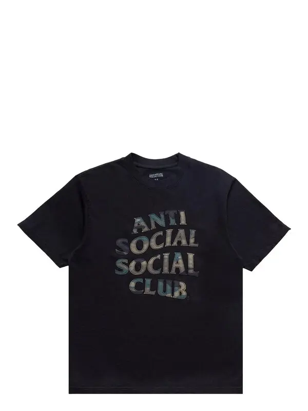 ANTI SOCIAL SOCIAL CLUB Applique Camouflage T-shirt - Black