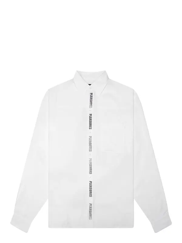 PLEASURES Impact" Button-up Shirt - White