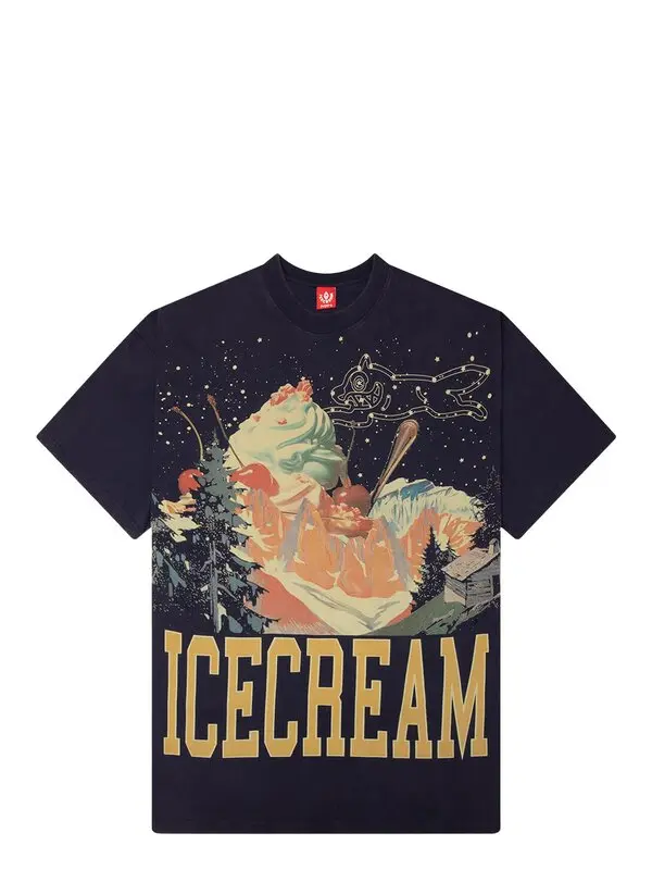 ICECREAM Candy Mountain Short-sleeve Knit T-shirt - Blue