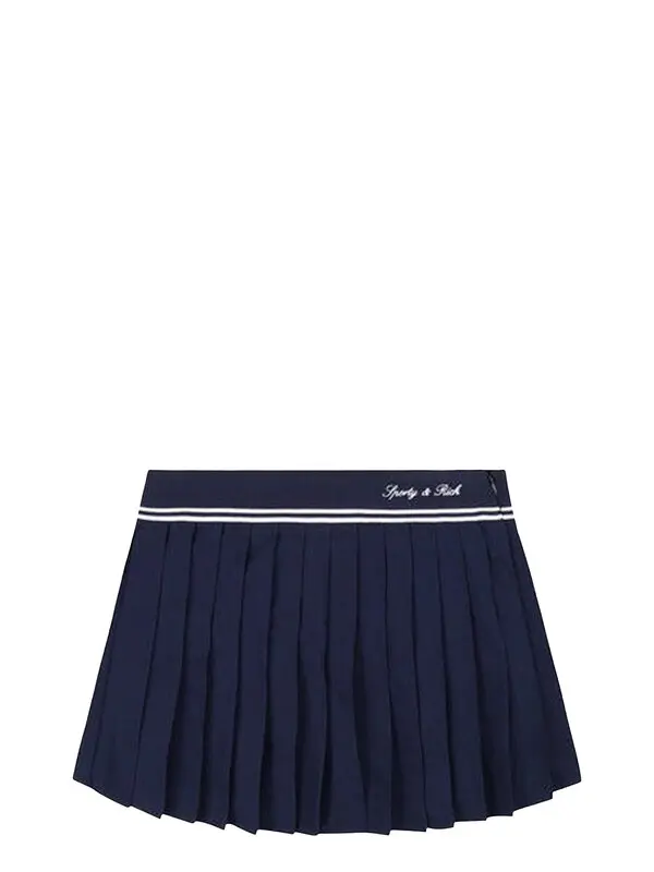 SPORTY & RICH Abigail Pleated Skirt - Blue