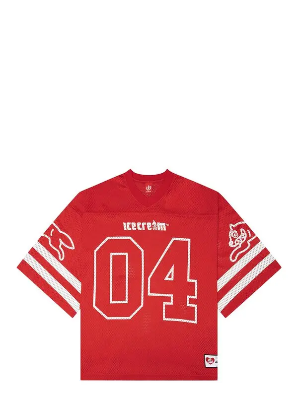 ICECREAM Salsa" Short-sleeve Knit Jersey - Red