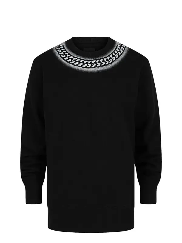 Givenchy Embossed Chain Graphic Sweatshirt - Black