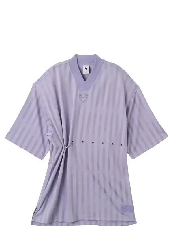 Nike Striped V-neck T-shirt Dress - Purple