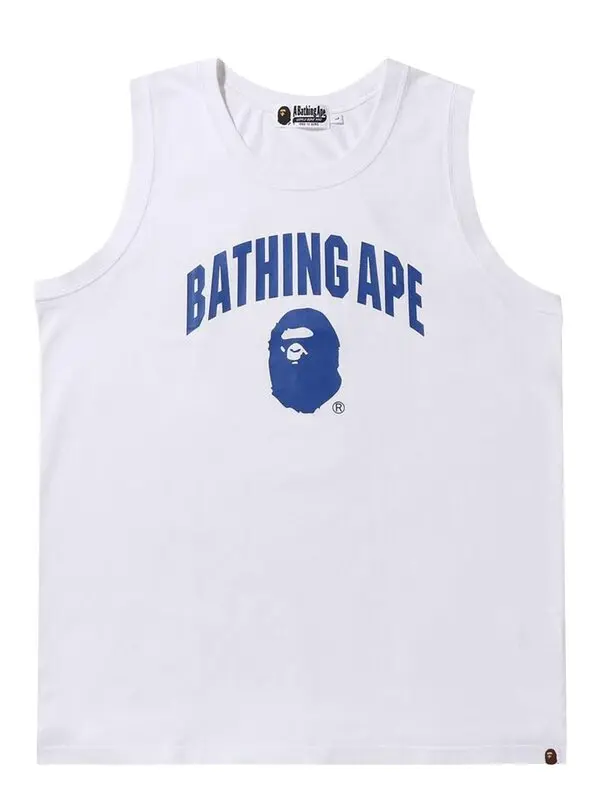 A BATHING APE Bathing Ape" Logo Tank Top - White