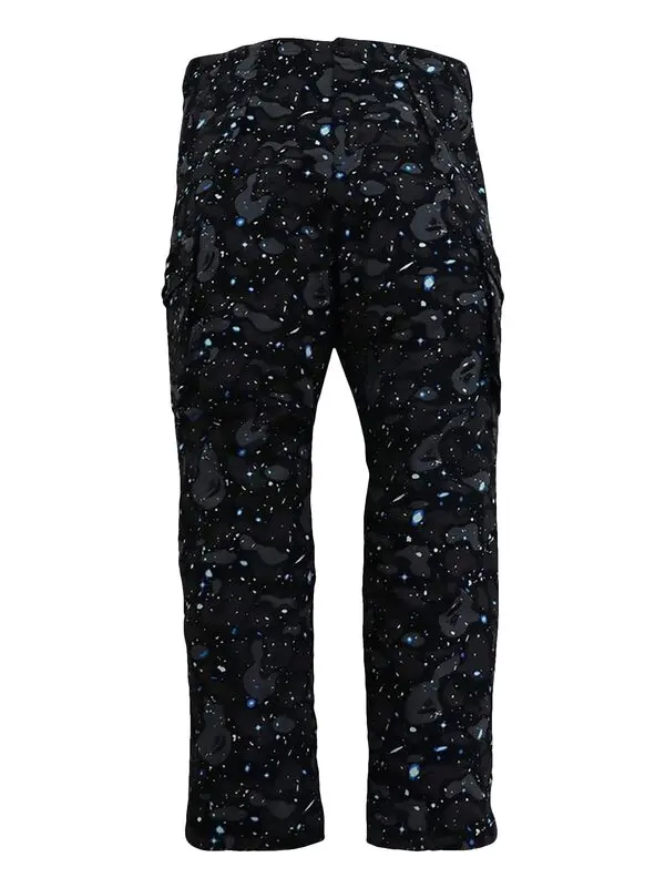 A BATHING APE Space Camo Wide Fit Cargo Pants - Black
