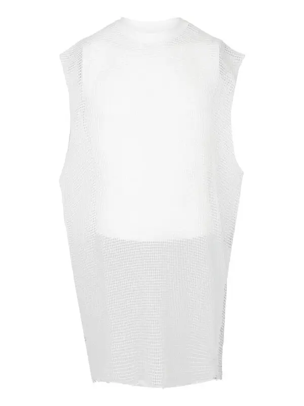 Givenchy Net Tank Top With Raw-edge Trim - Cream