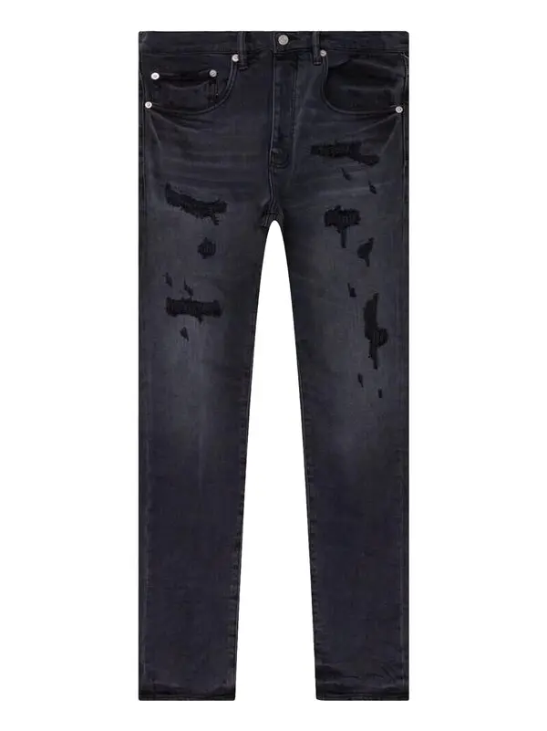 PURPLE BRAND Quilted Destroy Pocket Jeans - Black
