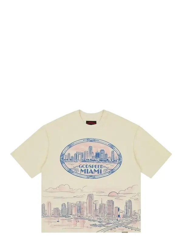 GODSPEED Miami Skyline T-shirt 'bone - Cream