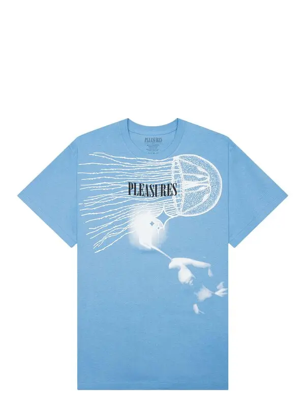 PLEASURES Carolina" Graphic T-shirt - Blue