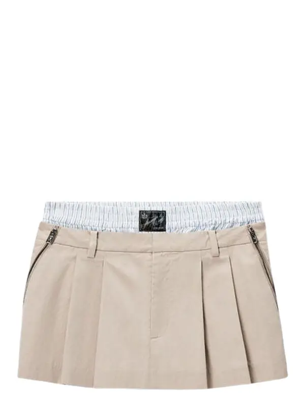 Alexander Wang Pleated Skort With Zipper Details - Grey