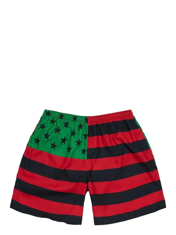DENIM TEARS Flag Swim Trunks - Red