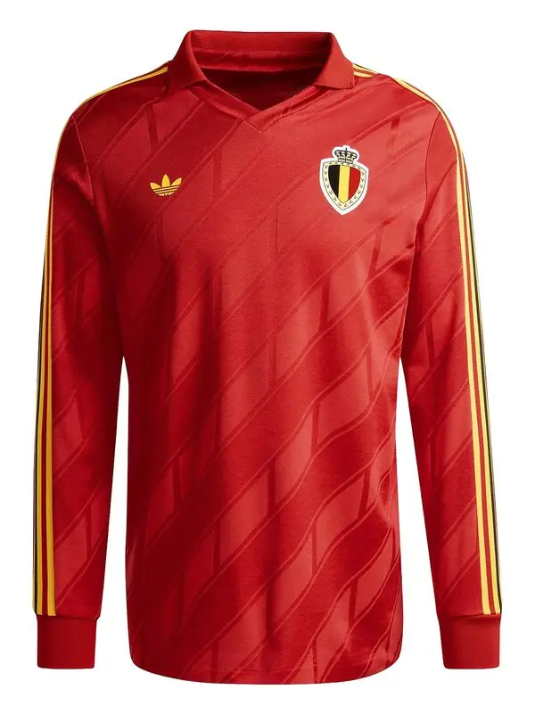 Adidas Belgium 1986 Long Sleeve Jersey - Red