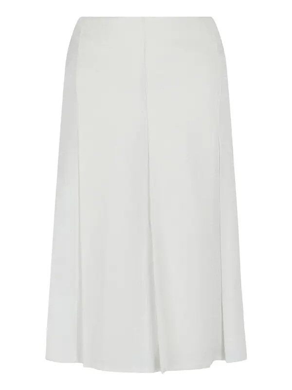 Givenchy 4g Monogram Pleated Midi Skirt - White