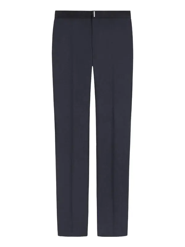 Givenchy Satin Trimmed Trousers - Blue