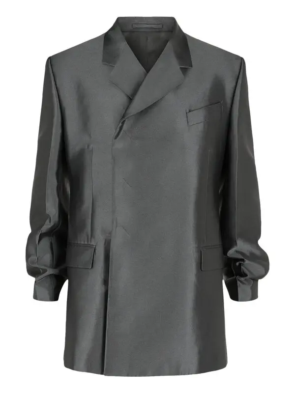 FERRAGAMO Double Breasted Jacket - Grey