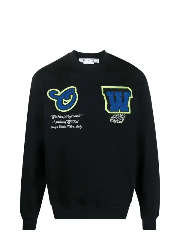 Off-White Varsity Patch Sweatshirt - Black