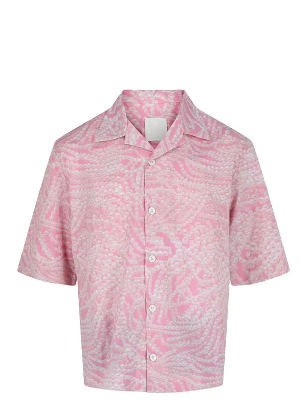 Givenchy Pearl Print Hawaiian Shirt - Pink