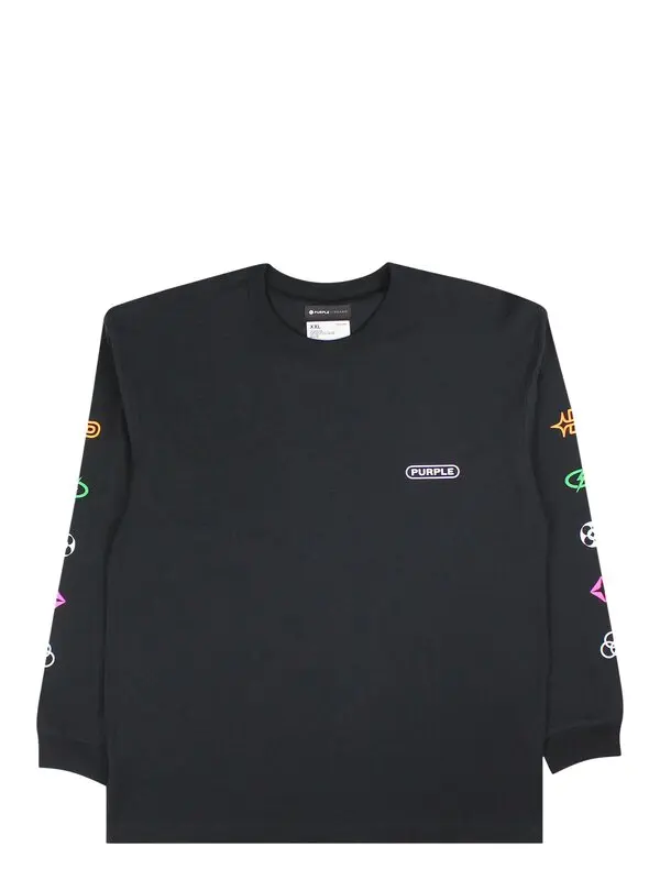 PURPLE BRAND Textured Jersey Long-sleeve Tee - Black