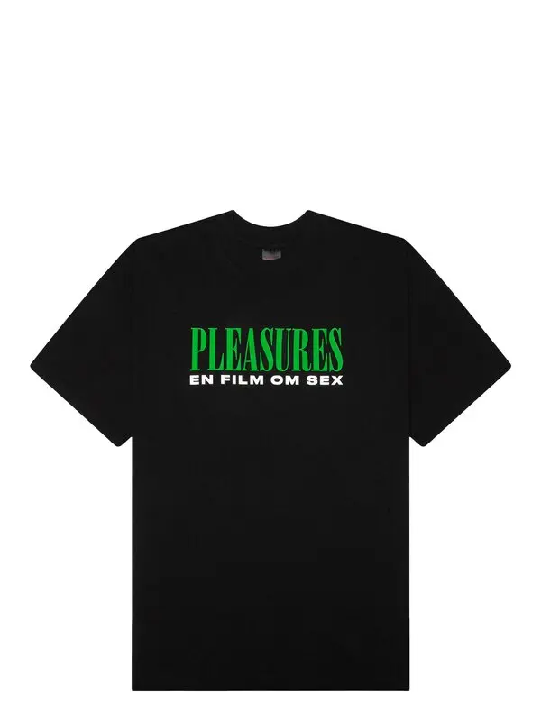 PLEASURES On Film" Graphic T-shirt - Black