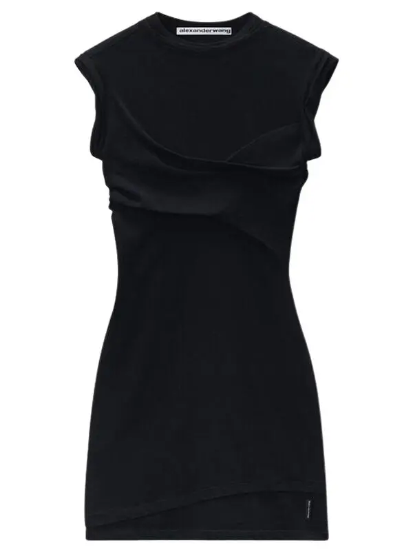 Alexander Wang Twisted Bust Mini Dress - Black