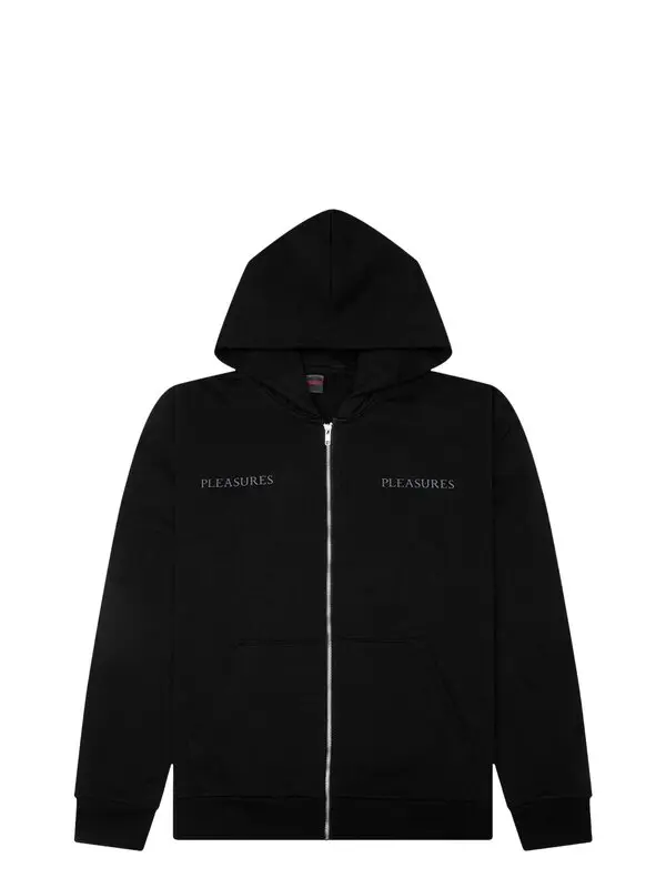 PLEASURES Spine Zip Hoodie - Black