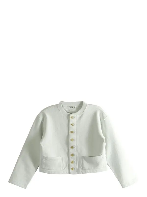 Auralee Smooth Soft Cardigan - Blue