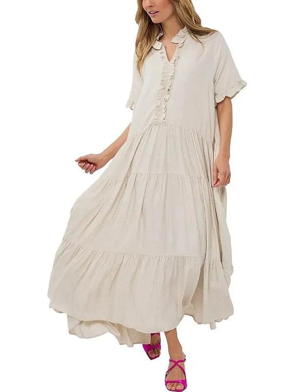 MARIELLE STOKKELAAR Igone Midi Dress - Beige