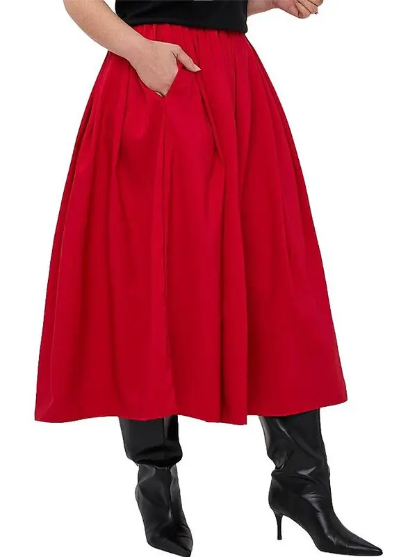 MARIELLE STOKKELAAR Maxima Skirt In Taffeta - Red
