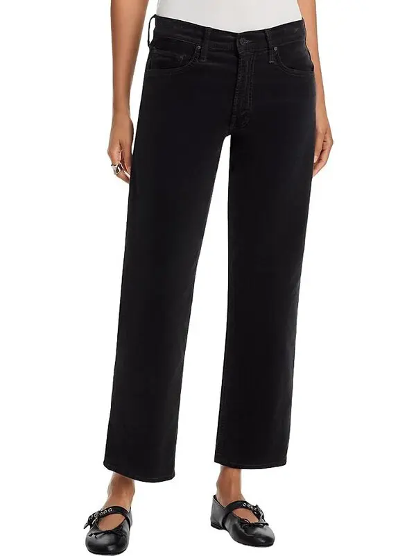 MOTHER The Newbie Mid Rise Ankle Straight Jeans - Beluga