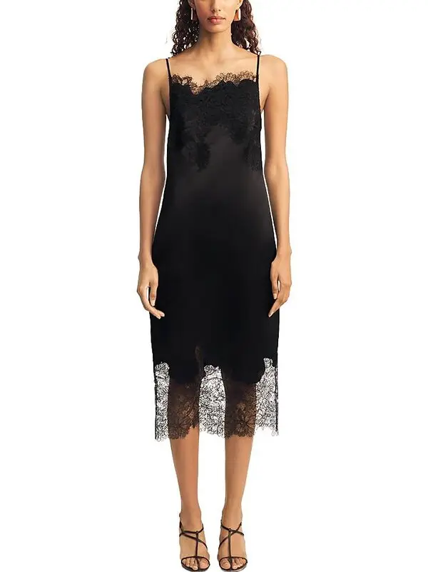 Shona Joy Lucia Lace Midi Dress - Black