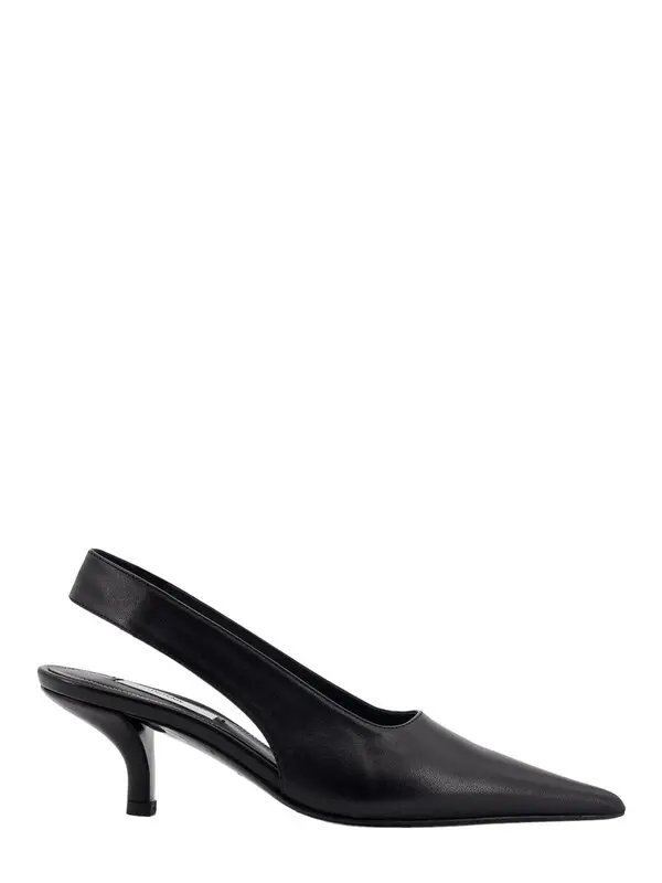 TOTEME Leather Slingback Pumps - Black