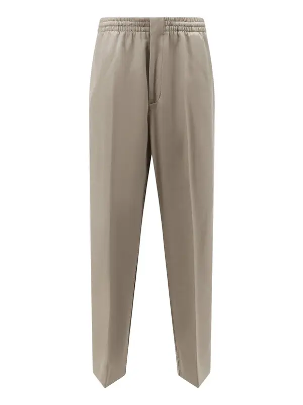 Bottega Veneta Light Wool Trousers With Drawstring - Beige