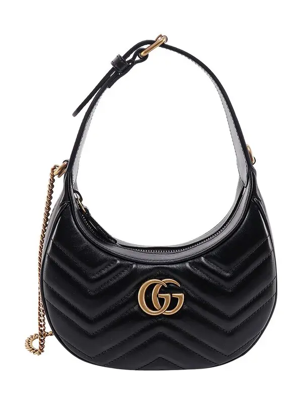 Gucci Gg Marmont Quilted Leather Shoulder Bag - Black