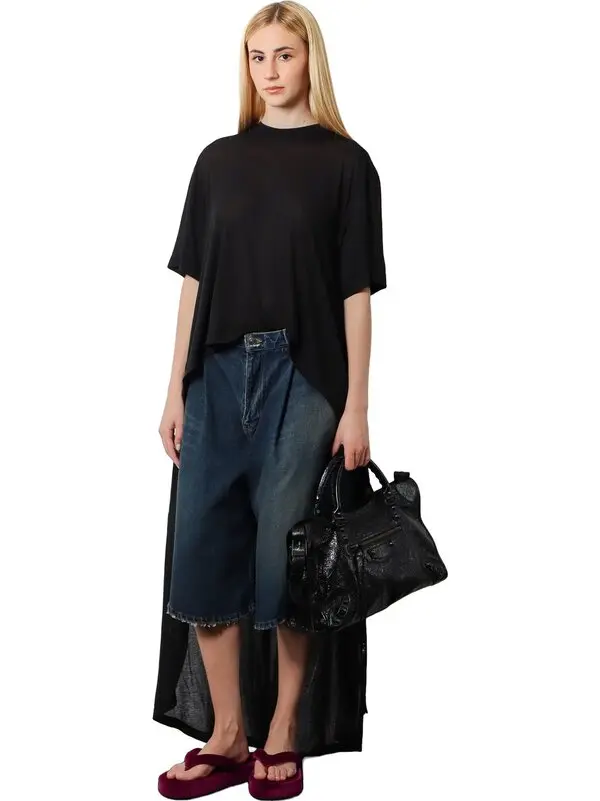 Balenciaga Le City Medium Leather Handbag - Black