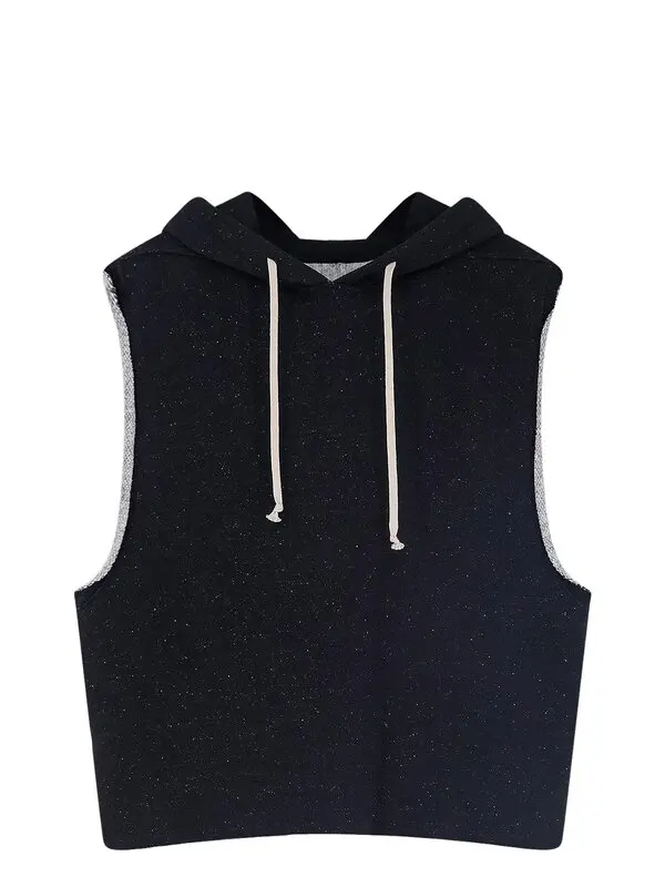 Rick Owens Sleeveless Hooded Sweatshirt - Black