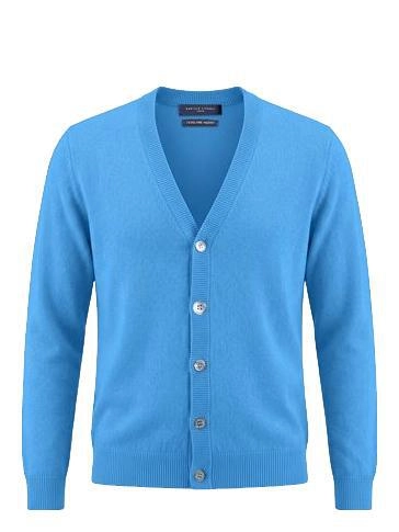 DANIELE FIESOLI Danielle Fiesoli Merino Wool Cardigan - Azure