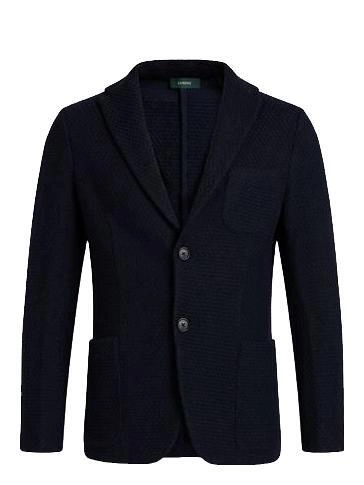 ZANONE Blazer Size Virgin Wool - Blue