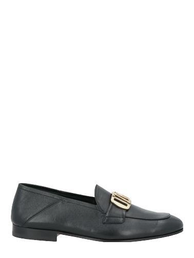 MOORER Leather Loafers With Appliqués - Black