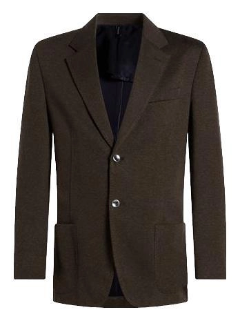 PAOLONI Blazer Size Cotton, Elastane - Brown
