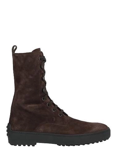 TOD'S Lace-up Suede Ankle Boots - Dark Brown