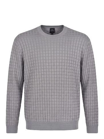 Armani Exchange Sweater In Acrylic, Cotton, And Virgin Wool - Grey