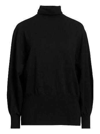 Alpha Studio Wool And Polyester Turtleneck Sweater - Black