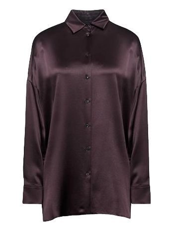Agnona Long Sleeve Silk Shirt - Purple