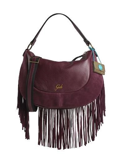 GABS Calfskin And Suede Hobo Bag With Fringe - Red