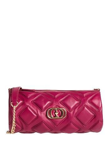 LA CARRIE Quilted Leather Crossbody Bag With Logo Embellishment - Purple