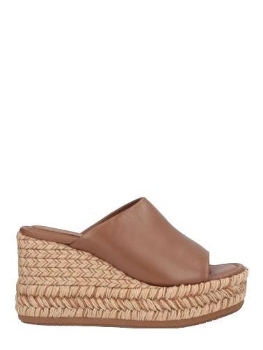 PALOMA BARCELO Alide Leather Wedge Espadrilles - Brown