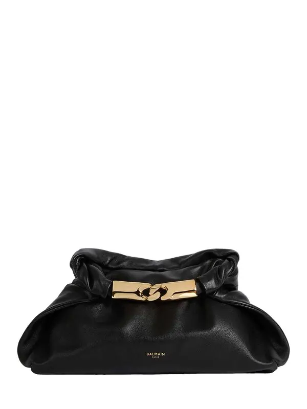 Balmain Dinner At 8 Small Bag In Smooth Leather - Black